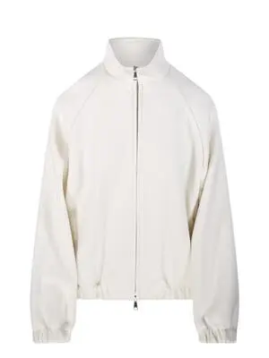 Max Mara Frine High-neck Zipped Sweatshirt - White
