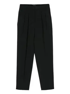 Giorgio Armani Dart-detailing Tapered Trousers - Black