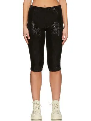 We11Done Sequin Embellished Cycling Shorts - Black