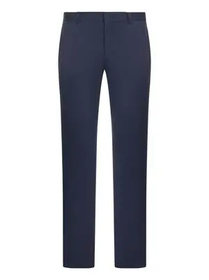 PT TORINO Tailored Slacks With Belt Loops - Navy