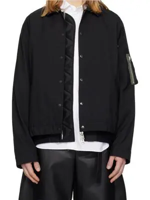 Sacai Zip Up Blouson - Black