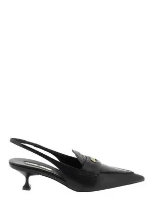 Miu Miu Pointed High Heel Slingbacks - Black