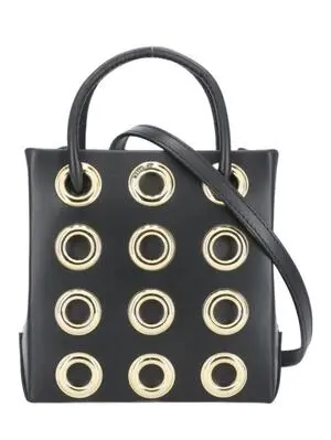 Moschino Eyelet Shoulder Bag - Black