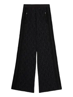 Palm Angels Monogram Jacquard Trousers - Black