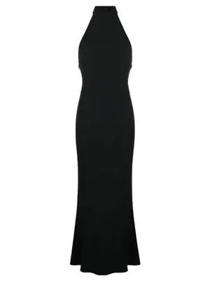 Alexander McQueen Open Back Strapless Maxi Dress - Black