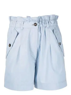 Kenzo High-waist Elastic Waist Shorts - Blue