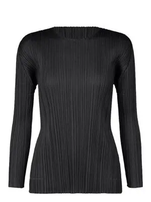 ISSEY MIYAKE Pleats Please By Issey Miyake Crewneck Pleated Top With Ruched Detailing