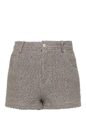 IRO PARIS Belted Textured Shorts - Gray