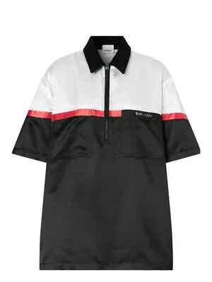 Burberry Oversized Color Block Bowling Shirt - Black