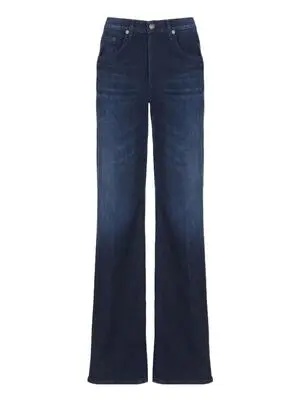 DONDUP Jewel Button Wide-leg Jeans - Blue
