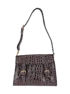Dries Van Noten Embossed Shoulder Bag - Black