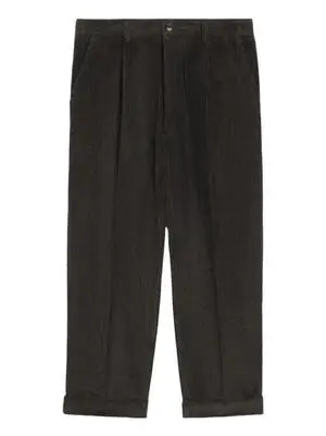 Ami Pleated Cuffed Trousers - Anthracite