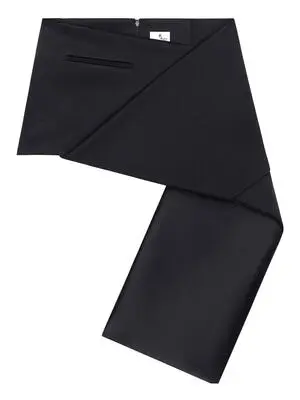 COURREGES Courrèges Folded Satin Mini Skirt