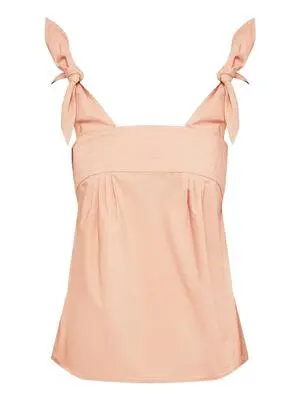 See By Chloé Knotted Shoulder Strap Vest - Nude