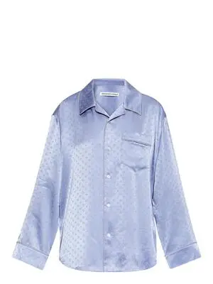 Alexander Wang Long Sleeve Button Down Shirt With Pocket - Blue