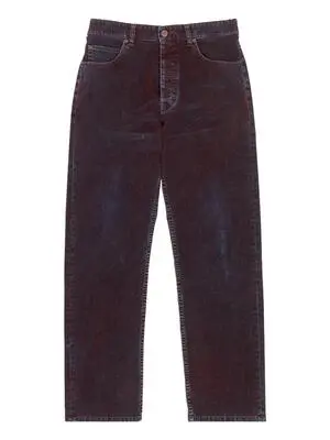 MAISON MARGIELA Straight Leg Faded Jeans - Bordeaux