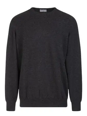 Fedeli Long-sleeved Knitted Sweater - Black