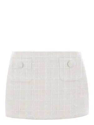 Marc Jacobs Tweed Mini Skirt - White