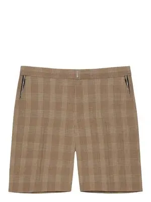Givenchy Prince Of Wales Pattern Bermuda Shorts - Brown