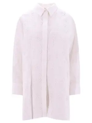 Chloé Long Sleeve Oversized Shirt - White