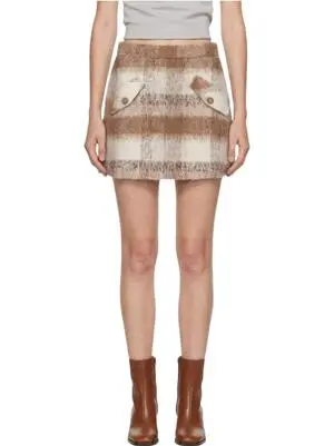 MARISSA CHIARA Plaid Skirt - Khaki
