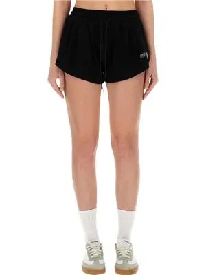 MSGM Logo Embroidered Drawstring Shorts - Multicolor