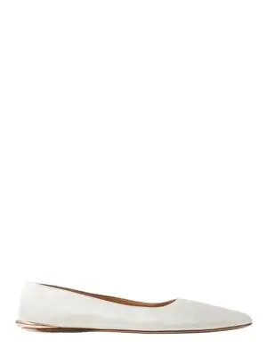 Gabriela Hearst Pointed Toe Ballet Flats - Ivory