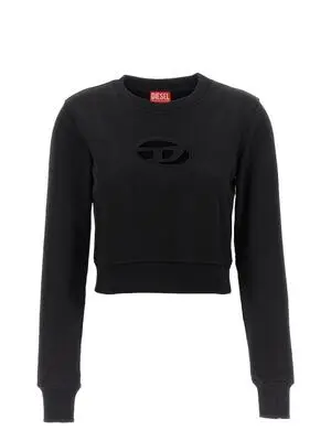 DIESEL® Diesel F-Slimmy-OD Crewneck Cropped Sweatshirt Black