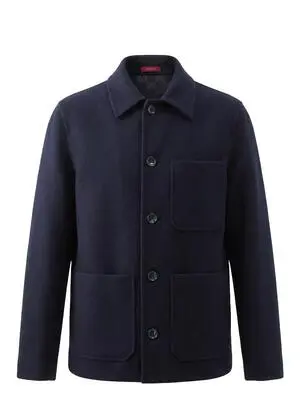 Gucci Wool Long Sleeve Blazer - Dark Blue