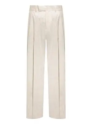 Amiri High-waisted Wide-leg Trousers With Stripe Pattern - White