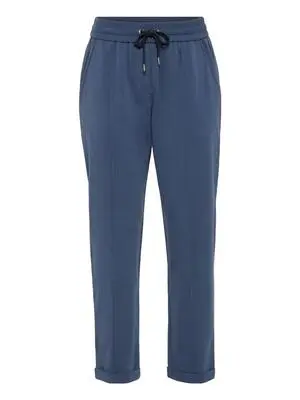 Brunello Cucinelli Brunello Cucinelli Drawstring Track Pants With Monili Chain Detail Indigo