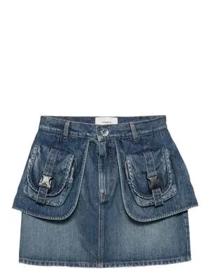 Coperni Denim Cargo Skirt - Blue