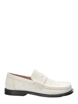Loewe Campo Embossed Loafers - Ecru
