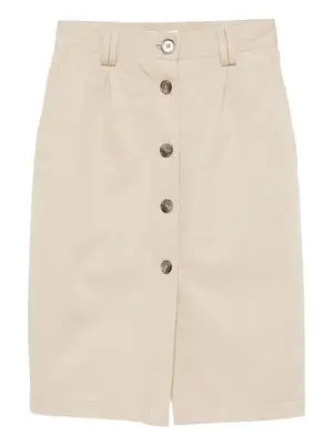ANINE BING Anine Bing Button-Down Skirt Nude