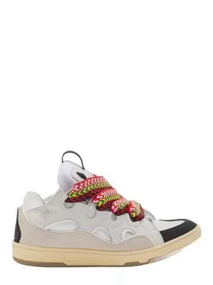 LANVIN Lanvin Curb Round Toe Lace-Up Sneakers Nude