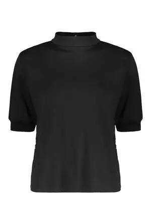 Herno Sequined Back Short-sleeve Top - Black
