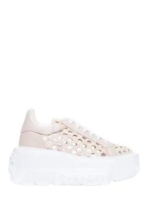 Casadei Casadei Nexus Versilia Sneakers With Round Toe And Cut-Out Detailing White