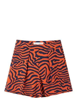 Sportmax Printed Pleated Shorts - Black