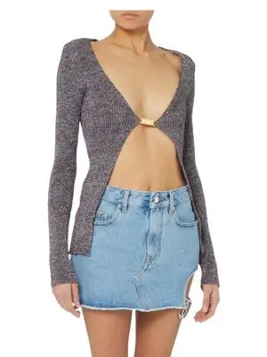 Gcds Glittered V-neck Cardigan - Multicolor