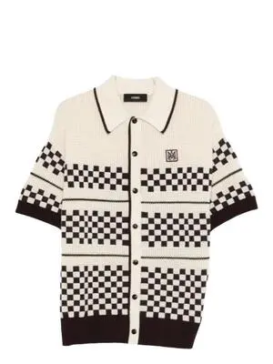 Amiri Chekered Short Sleeved Knitted Shirt - Multicolor