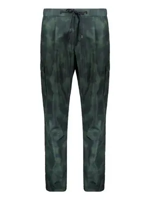 Herno Slim Fit Patterned Drawstring Pants - Green