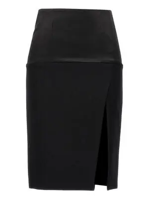 Givenchy Spliced Detail Skirt - Black