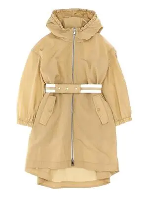 MONCLER Moncler Logo Print Belted Hooded Rain Jacket