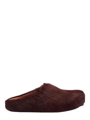 Marni Long Haircalfskin Fussbett Sabot - Black