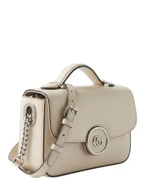 Gucci Double G Logo Mini Shoulder Bag - White