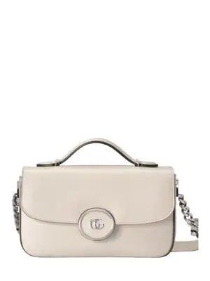 Gucci Double G Logo Mini Shoulder Bag - White