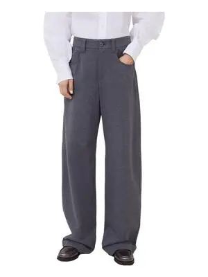 Brunello Cucinelli High Waisted Straight Leg Trousers - Black