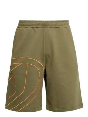 DIESEL® Elastic Waist Shorts With Dual Side Pockets - Green