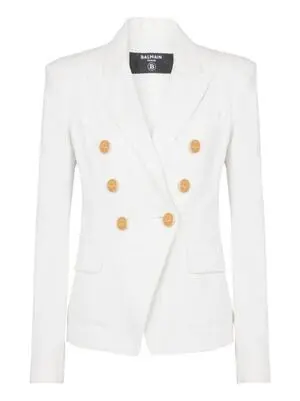 Balmain Balmain 6-Button Denim Jacket White