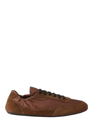 Prada Round Toe Collapsible Sneakers - Brown